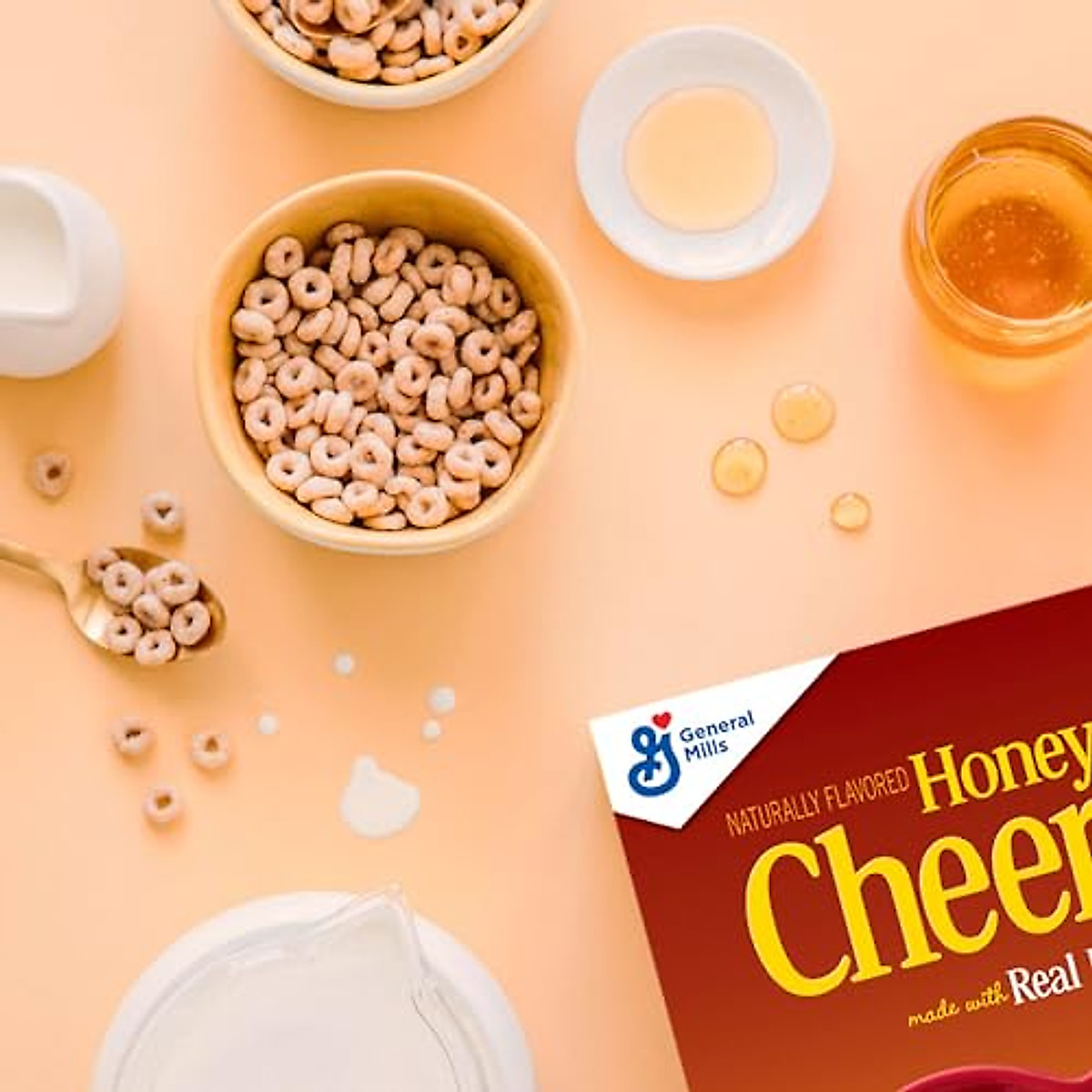 Honey Nut Cheerios Cereal, Limited Edition Happy Heart Shapes, Heart Healthy Cereal With Whole Grain Oats, Mega Size, 29.4 oz