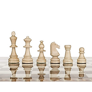 Staunton No. 6 Tournament Chess Pieces - Wooden standard chessmen - Weighted, felted - Standard size…