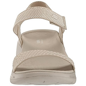 Skechers Women's Ankle Strap Sandal, Natural, 9
