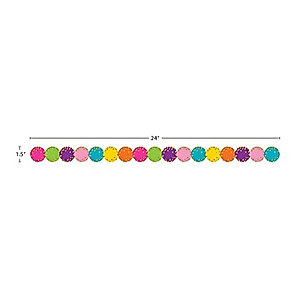 Teacher Created Resources Confetti Circles Die-Cut Magnetic Border 24 x 1.5 inch