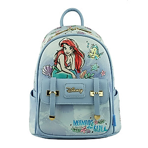 Wondapop Disney The Little Mermaid Ariel 11" Vegan Leather Fashion Mini Backpack