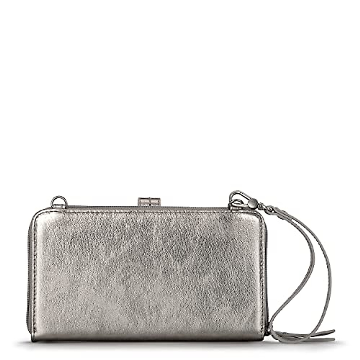 The Sak Iris Large Smartphone Crossbody Bag in Leather, Convertible Wristlet Purse Design, Pyrite