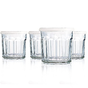 Luminarc N7593 Working Glass Storage Jar with Lids, 14 Ounce, Set of 4, Clear