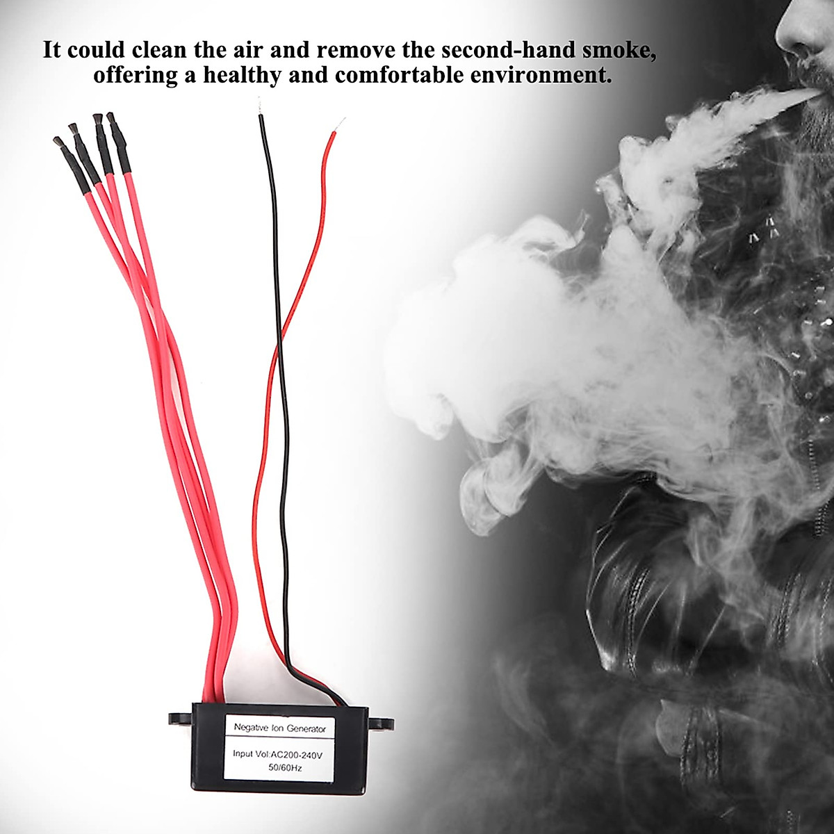 Negative Ion Generator, Home Anion Negative Ion Generator Ionizer Module Mini Air Purifier 4 Negative Line for Refrigeration Air Purifiers (AC200 240V) (AC110V)