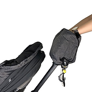 Funlife Warm Winter Hand Muff for Stroller,Waterproof Anti-Freeze Fingerless Glvoes for NYC Winter,Black