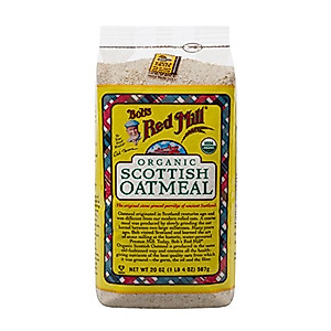 Bob's Red Mill Organic Scottish Oatmeal, 20 Ounce Bags (Pack of 4)