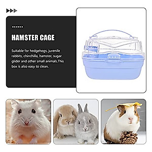Balacoo Hamster Cage Small Animal Travel Carriers Portable Cages with Water Bottle Transparent Travel Carry Case Outdoor