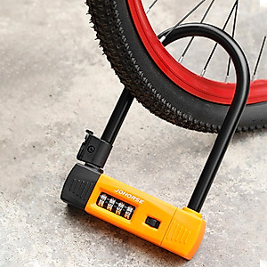 U Shaped Combination Lock, 25.3x16.2x4cm Anti Theft Lock, High Security Heavy Duty Steel U Lock, Double Opening Design Shackle Lock,16mm Thicker Lock Casing 4 Digit Combination Padlock