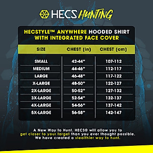 HECS Hunting HECStyle Stealth Screen Hoodie with Face Mask Deer Turkey & Big Game Hunting Accessories & Gear Unisex-Medium Green