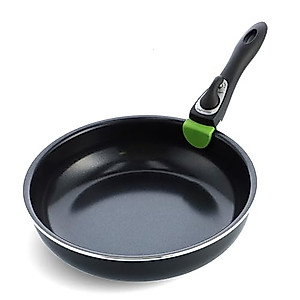 GreenPan Clip Series 10" Frying Pan Skillet with Detachable Handle, Aluminum, Healthy Ceramic Nonstick Coating, Induction, Dishwasher Safe, PFAS-Free, Black