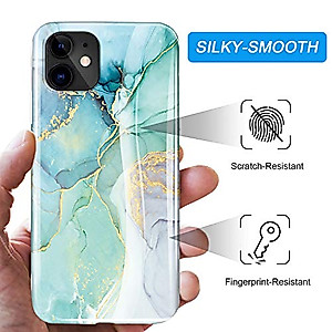 luolnh Compatible with iPhone 11 Case,iPhone 11 Marble Case,Brilliant Design Shockproof Flexible Soft Silicone Rubber TPU Bumper Cover Skin Case for iPhone 11 6.1 inch 2019 -Abstract Mint
