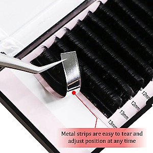 QUEWEL Eyelash Extensions 0.15mm C Curl Mix 8-15mm Supplies Matte Black Individual Eyelashes Salon Use|0.03/0.05/0.07/0.10/0.15/0.20mm C/D Single 8-18mm Mix 8-15mm/10-15mm|（0.15 C Mix8-15mm）
