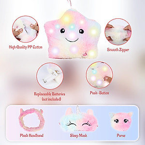 SGFYbkt Big Sister Gifts for Girls, New Gifts for Sister 12oz Big Sister Cup Mug Canvas Tote Bag Big Sister Bracelet Plush Headband Star Pillow Purse Sleep Eye-shade for Little Girls