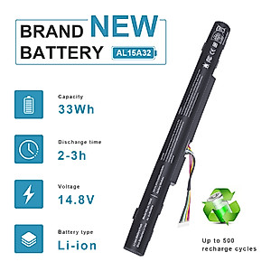 Fancy Buying AL15A32 Laptop Battery for Acer Aspire E5-422 E5-573 E5-573G E5-573T E5-522 E722 E5-473G-561X - High Performance New
