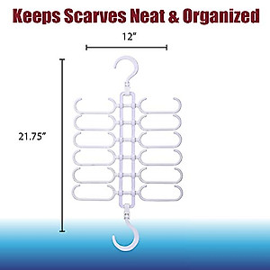 Wonder Hanger MAX Scarf Hanger, Patented & TRADEMARKED Closet Organizer, and Space Saver