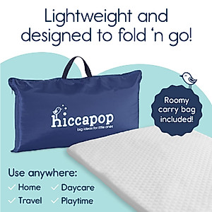 hiccapop Pack and Play Mattress Pad for (38"x26"x1") Portable Crib Playpen | Playard Mattress for Pack and Play | Pack N Play Mattress Topper with Travel Carry Bag & Soft Washable Cover