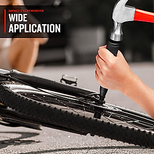 Upenjok 1/2" Manual Hand Impact Driver Set Extractor, 10 PCS Impact Screwdriver, S2 Steel Much More Durable, Disengage Rusted Fasteners or Frozen Bolts