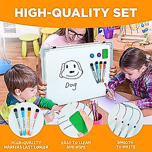 Small White Board Dry Erase - 12x16 Whiteboard for Wall, Double Sided Whiteboard, Small Dry Erase Board for Wall, White Board Dry Erase for Wall, White Boards for Students, Magnetic Whiteboard