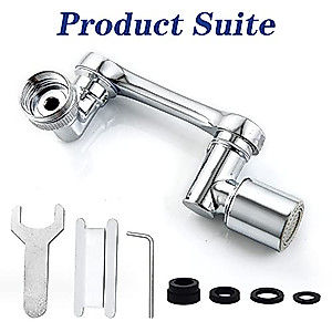 Universal Rotating Faucet, Splash Filter Faucet for Bedroom Face Washing, Gargle and Eye Flush Portable Washing