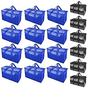12 Pack Extra Large Moving Bags+6-Pack Oversized Moving Bags