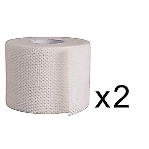 Areza Medical Surgical Tape, Two Rolls, Porous Skin Soft Fabric Cloth Adhesive Tape 2" x 10 Yards