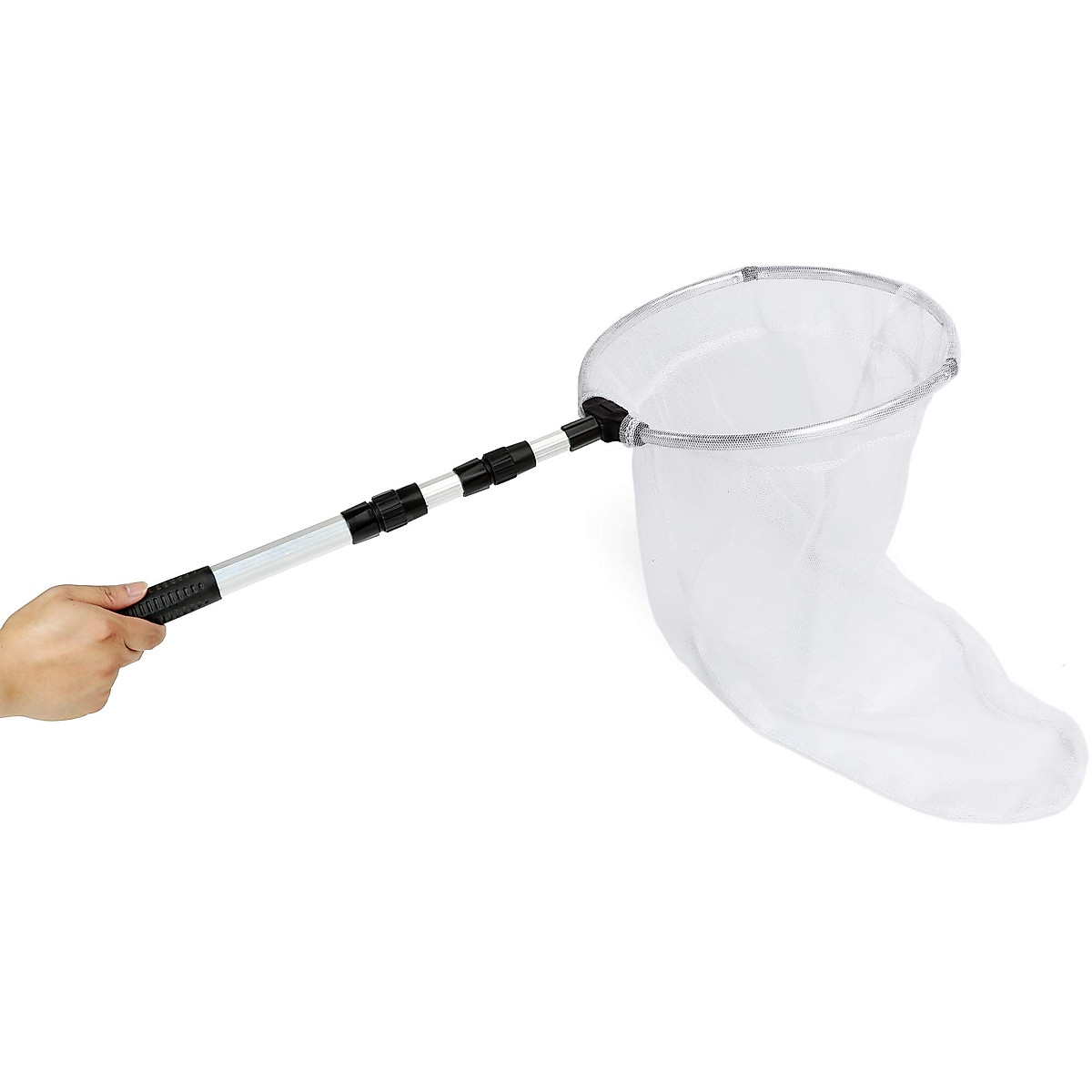 RESTCLOUD Butterfly Net with 12" Ring, 24" Net Depth, Handle Extends to 36 Inches (12" Ring, 36" Handle)