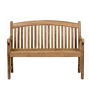 Amazonia Newcastle Patio Bench | Made of Real Teak | Ideal for Outdoors and Indoors, 48Lx26Wx35H, Light Brown