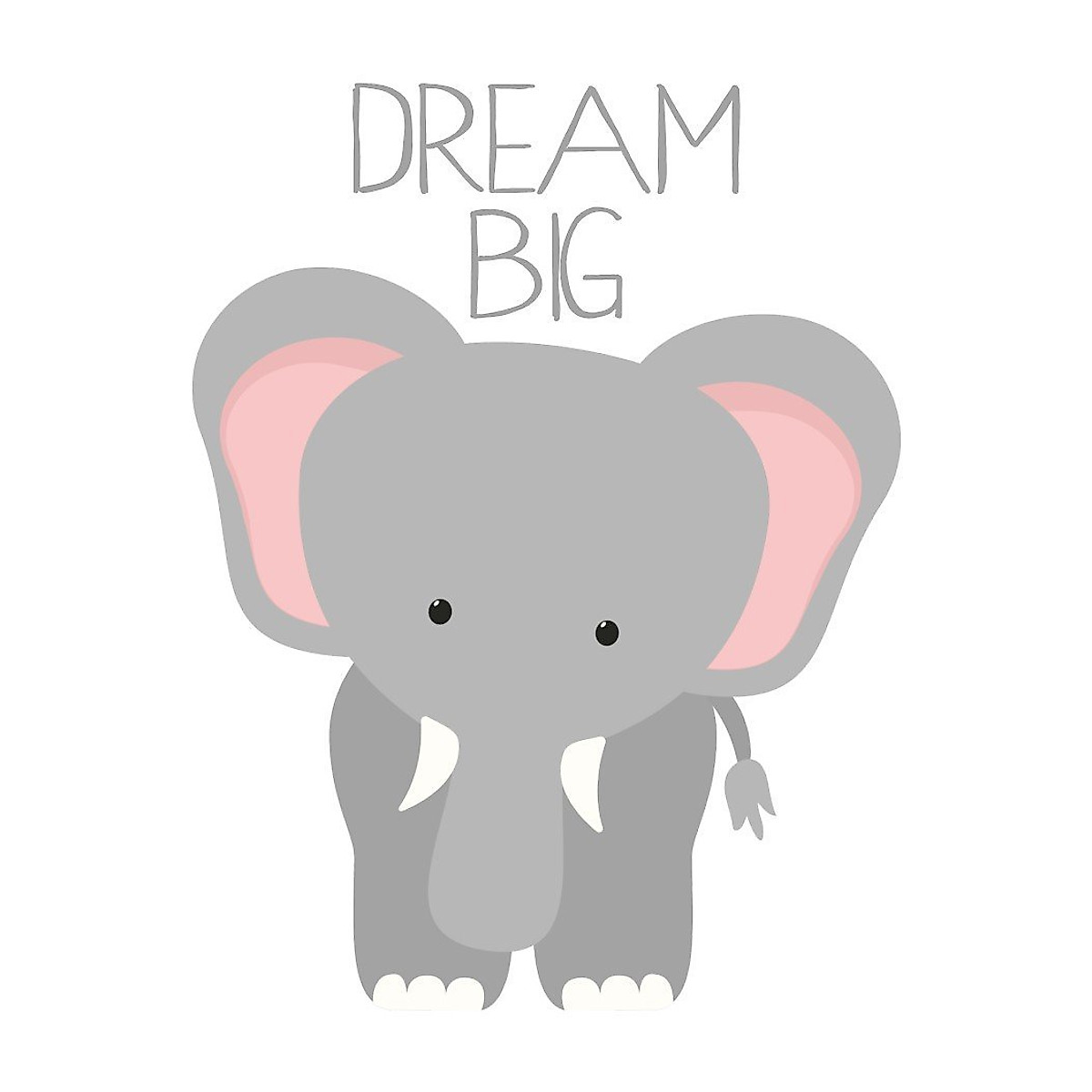 Safari Animals Motivational Nursery Art Print Set of 4 - Elephant Giraffe Zebra Lion - Multiple Sizes