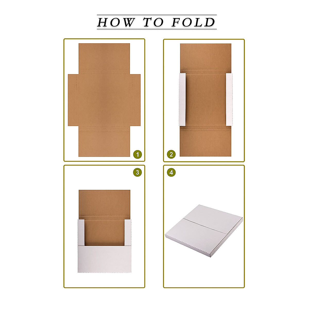 YUSHYIJIE LP Mailers 12.8"L x 12.8"W x 1"H Vinyl Record Mailing Box, White Album Shipping Boxes with Fragile Stickers, Corrugated Cardboard Box, 15 Pack