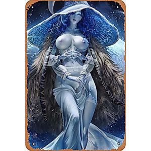 Yzixulet ranni the witch fanart Poster Vintage Retro Metal Sign 8x12 Inch Man Cave Home Wall Decor