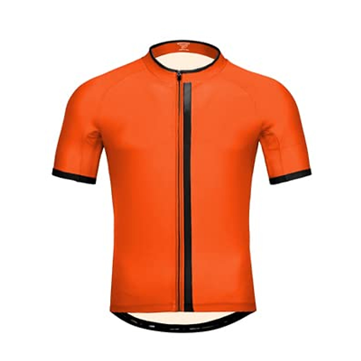 wantdo Men's Cycling Bike Jerseys Short Sleeve Mountain Bike Shirts Quick Dry Bike Clothing Full Zip 3 Rear Pockets Breathable Reflective Orange