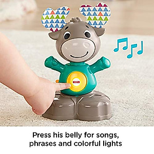 Fisher-Price Linkimals Musical Moose - Interactive Educational Toy with Music and Lights for Baby Ages 9 Months & Up