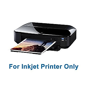 Uinkit 100 Sheets Inkjet Photo Paper Glossy 8.5x11 49lb 180Gsm Professional Photographic Paper Letter Size 8.5mil Instant Dry Suitable for All Ink Printers