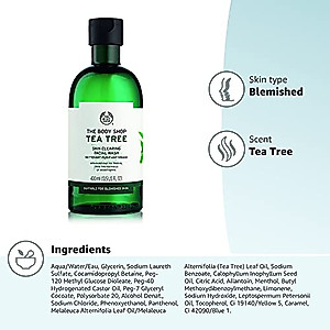 The Body Shop Tea Tree Skin Clearing Facial Wash, 13.5 Fl Oz (Vegan)