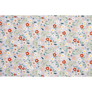 iEFUN 6PCS 20" x 22", 100% Cotton Fat Quarters Fabric Bundles, Quilting Fabric for Sewing Crafting (Floral A)