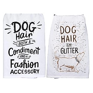 Primitives by Kathy Dog Hair Kitchen 2 Piece Towel Set