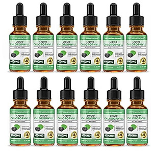 (10 Pack) Liquid Chlorophyll Drops Maximum Strength 6000MG Concentrate Packed Antioxidants Minerals and Vitamins 120 Servings Per Bottle