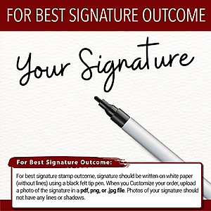 Custom Signature Stamp - Self Inking - Your Choice of 7 Ink Colors! (Medium)