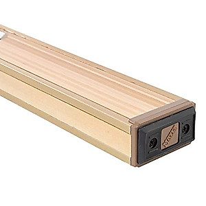 Mayes 10136 48-Inch Bound Wood Laminated Level, Level Tool 48 Inch, Basic Level and Plumb Vials, 4 Ft. Level Crafted with Laminated Layers of American Hardwood