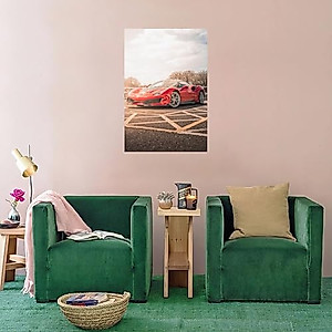 Car Poster Ferrari F40 Supercar Posters Racing Car Canvas Wall Art For Boy's Bedroom SuperCar Wall Decor Unframe-style 12x18inch(30x45cm)