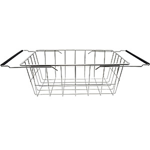 Expandable Chest Freezer Organizer Bin Deep Freezer Wire Basket Storage, Adjustable Freezer Shelf Cabinet Shelf Organizer 16.7"-24.8"
