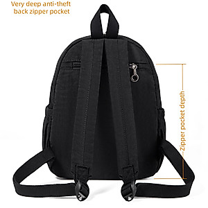 AOTIAN Lightweight Durable Travel Hiking Women and Girls Small Backpack Daypack 7 Liters Black