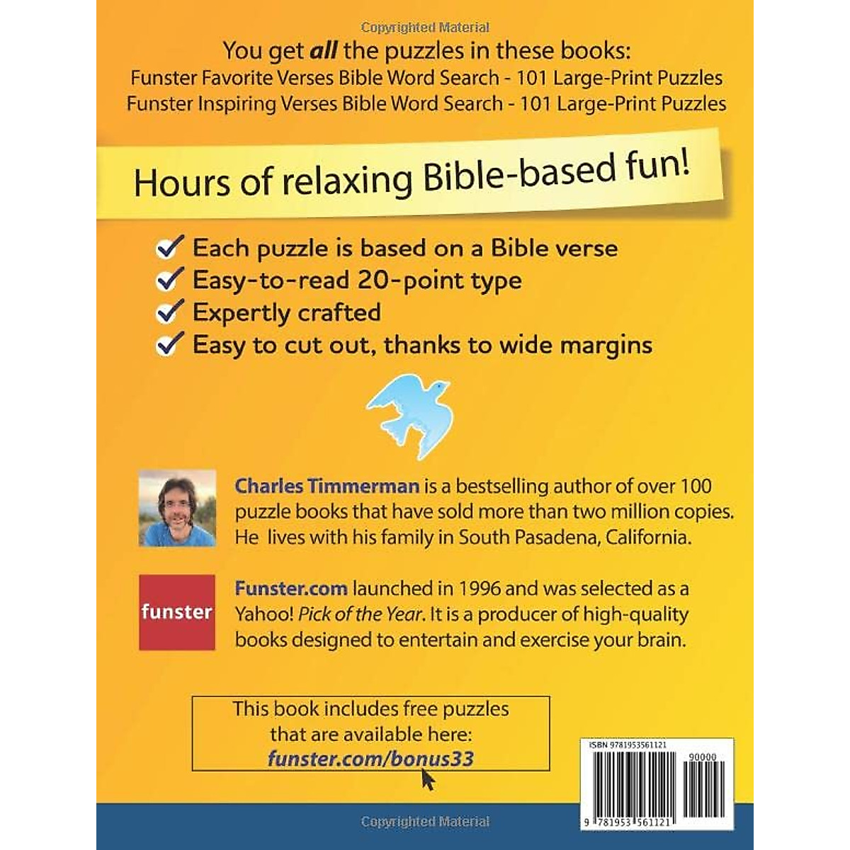 Funster 200+ Large Print Bible Word Search Puzzles - 2 Books in 1!: With a bible verse in every puzzle.
