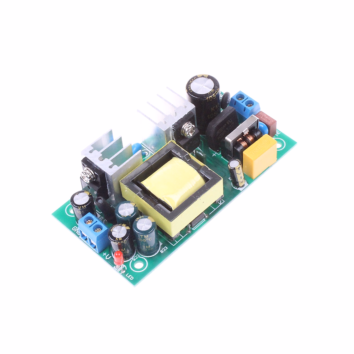 NOYITO AC to DC Precision Buck Power Supply Module AC 120V 100V-264V to 5V 3A 3000mA Isolated Step-Down DC Module (5V 3A) Green