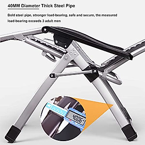 ABaippj Zero Gravity Chair - Anti Gravity Outdoor Lounge Patio Folding Reclining Chair with Cup Holder & Pillow for Yard, Beach, Camping, Garden, Pool, Lawn Deck