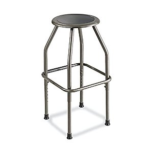 Safco 6666 Diesel Series Industrial Stool Stationary Padded Seat Steel Frame Pewter (Saf6666)