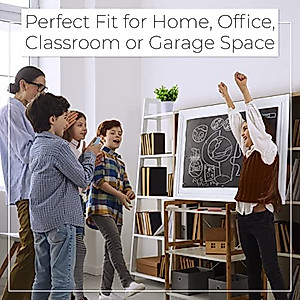 SKL Products Cork Board - 30" x 20" Large, Framed, White Bulletin Board for School, Home, Kitchen & Office Walls