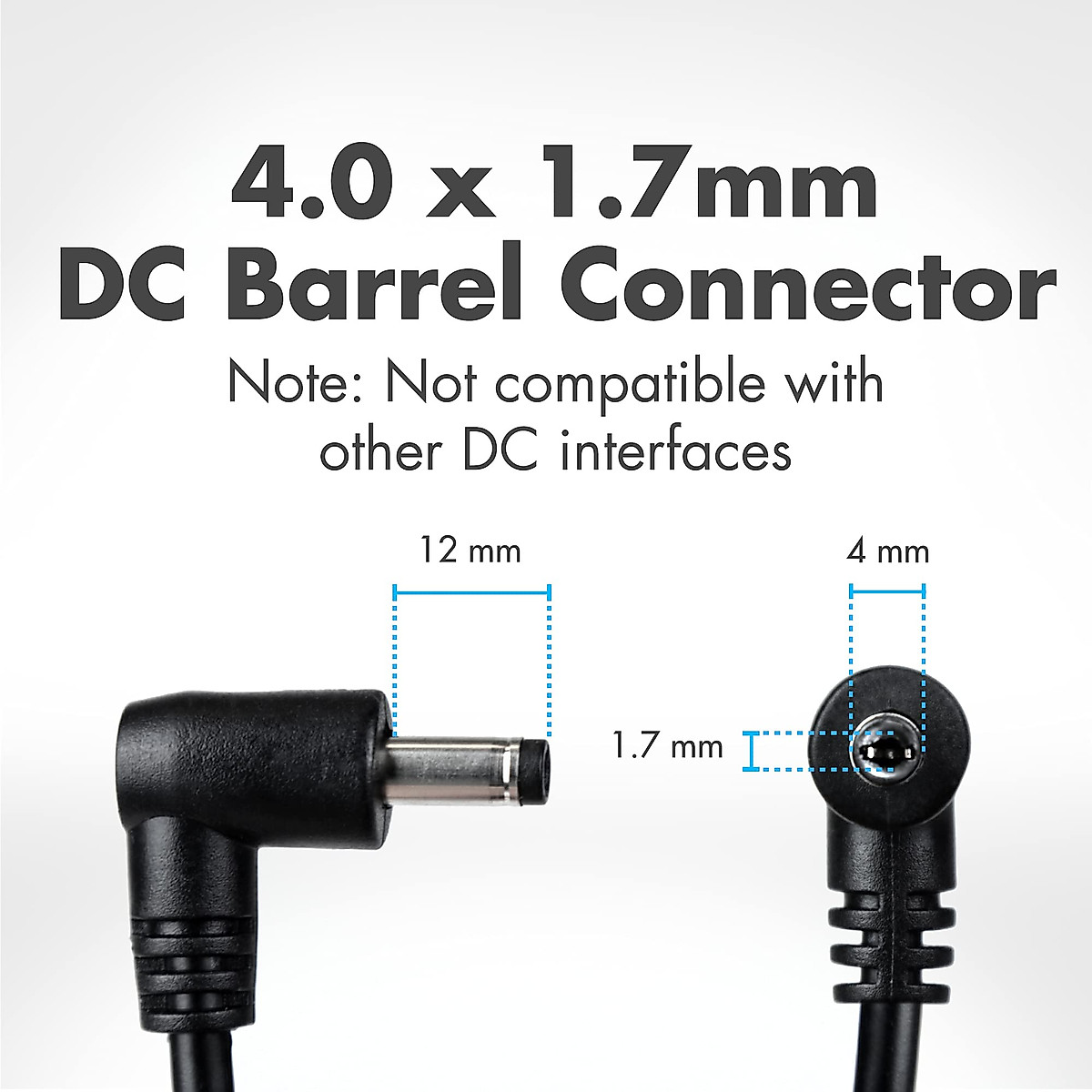 Tenergy 4.2V 1A Battery Charger with DC 4017 4.0x1.7 Connector, for 3.7V Li-ion 1S Rechargeable Battery