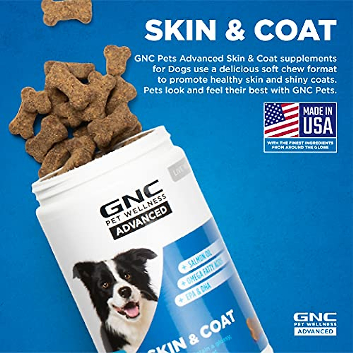 GNC for Pets Advanced Allergy Bundle Dog Supplements - Skin & Coat Dog Supplements and Seasonal Immune Support Dog Supplements - 90 Count Dog Chew, Dog Allergy Supplement, Dog Immune Supplement