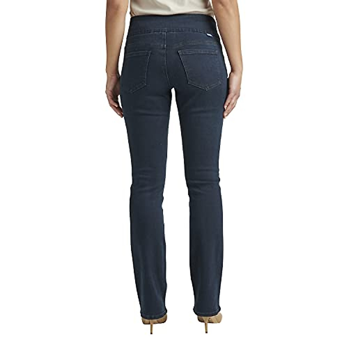 JAG Jeans Women's Petite Paley Mid Rise Bootcut Pull-on Jeans, After Midnight EDB422, 12 Petite